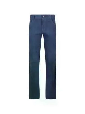 Stouls Paulonia Suede Flared Trousers - Blue