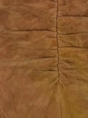 Stouls Ruched Suede Skirt