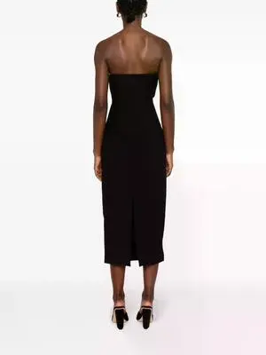 Roland Mouret Two-tone Wool-blend Midi Dress