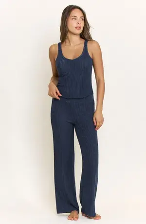 Honeydew Intimates Dream Cloud Ribbed Tank - Midnight