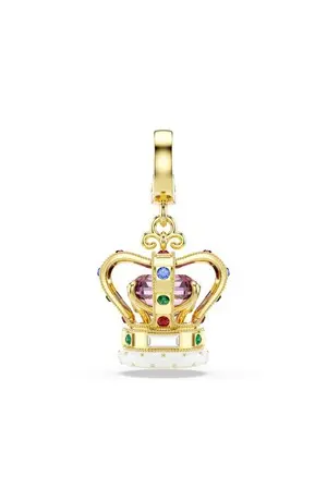 SWAROVSKI Minions Crown Crystal Charm - Gold/multi