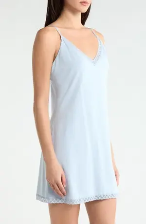 Natori True Bliss Jersey Nightgown - Blue Mist