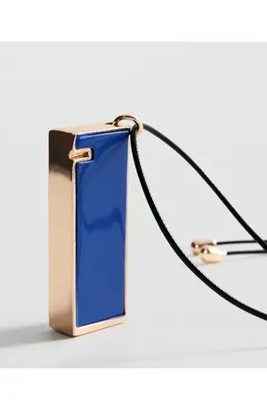 Mango Gold Tone Plated Resin Pendant Necklace