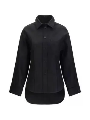 Balenciaga Logo Embroidered Cotton Shirt