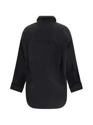Balenciaga Logo Embroidered Cotton Shirt