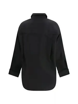 Balenciaga Logo Embroidered Cotton Shirt