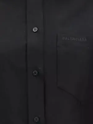 Balenciaga Logo Embroidered Cotton Shirt