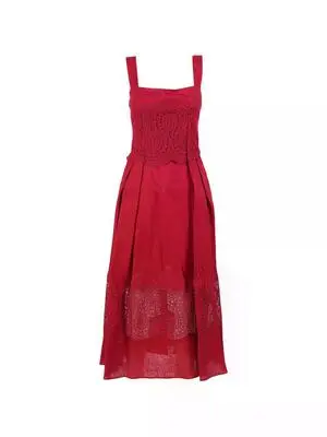 CLIPS Lace-panelled Sleeveless Dress