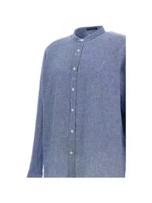 B.D.BAGGIES Check-pattern Band-collar Shirt