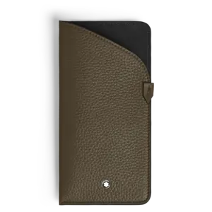 Montblanc Eyewear Pouch In Grain Leather - Khaki