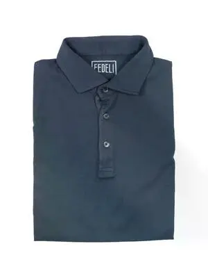 Fedeli Knitted Short-sleeve Polo Shirt