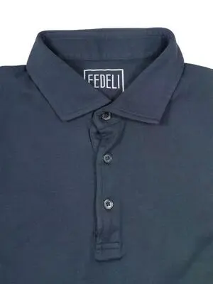 Fedeli Knitted Short-sleeve Polo Shirt