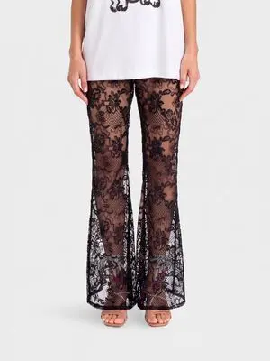TWINSET Flared Lace Trousers - Black