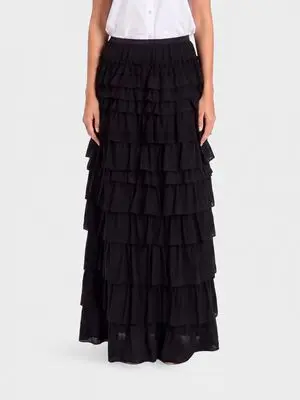 TWINSET Ruffled Maxi Skirt - Black