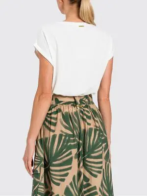 TWINSET U & B Top With Leaf Print