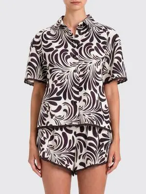 TWINSET Printed Cotton Bohemian Shirt