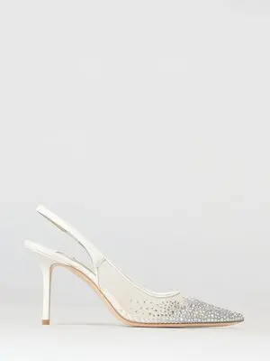JIMMY CHOO Embellished Slingback Pumps - White