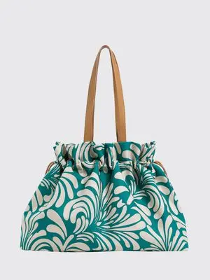 TWINSET Cotton Canvas Tote Bag With Floral Print