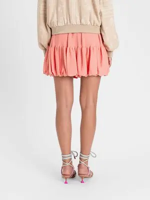 TWINSET Viscose Blend Mini Skirt - Peach