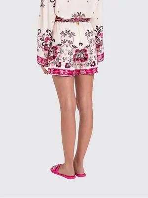 TWINSET U & B Printed Cotton Shorts - Black