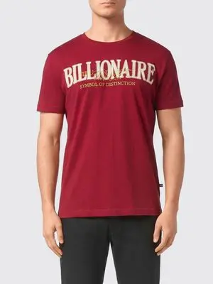 BILLIONAIRE Cotton T-shirt With Logo - Amaranth