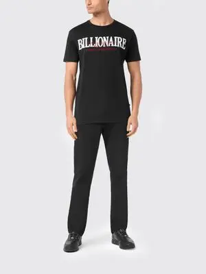 BILLIONAIRE Cotton T-shirt With Logo - Black