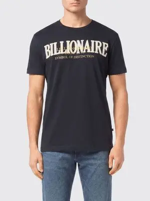 BILLIONAIRE Cotton T-shirt With Logo - Blue