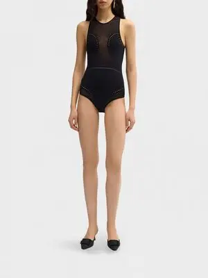 MARGHERITA MACCAPANI Sleeveless Bodysuit In Econyl - Black