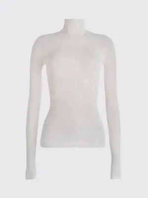 MARGHERITA MACCAPANI Second Skin Floral Pattern Turtleneck Top - White