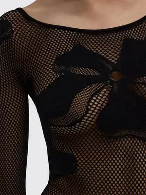 MARGHERITA MACCAPANI Monogram Floral Mesh Catsuit
