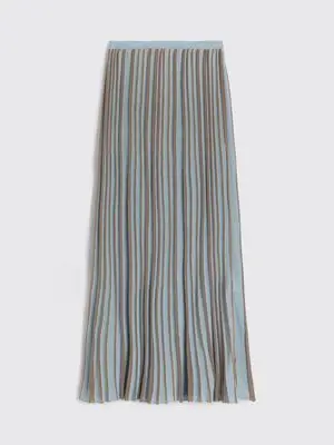 MARGHERITA MACCAPANI Pleated Viscose Blend Midi Skirt