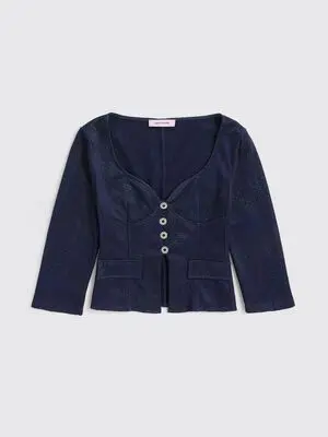 MARGHERITA MACCAPANI Embellished Button-up Top - Navy