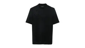 Amiri Ma Shotgun Embroidered Tee Shirt - Black