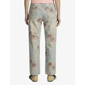 The Kooples Floral-print Straight-leg Mid-rise Jeans