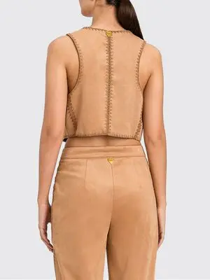 TWINSET Cropped V-neck Waistcoat - Hazel
