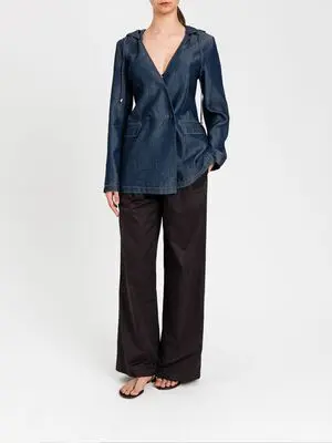 TWINSET Cotton Double-breasted Blazer With Hood