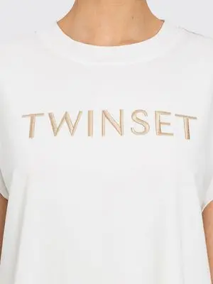 TWINSET Lace Trim T-shirt