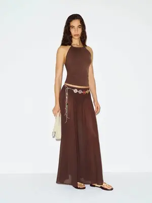 REFORMATION Bondi Knit Top - Brown