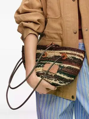 Bimba Y Lola Small Raffia Shoulder Bag