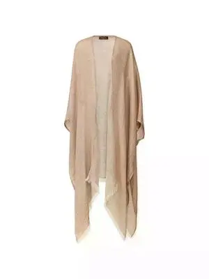 Fabiana Filippi Metallic Effect Poncho - Neutrals