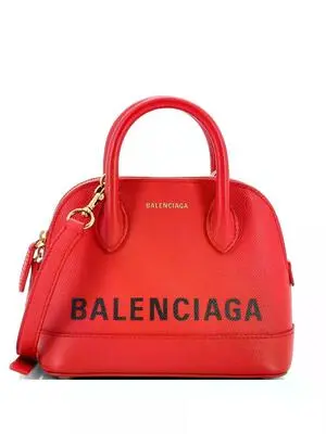 Balenciaga Logo Ville Crossbody Bag - Red
