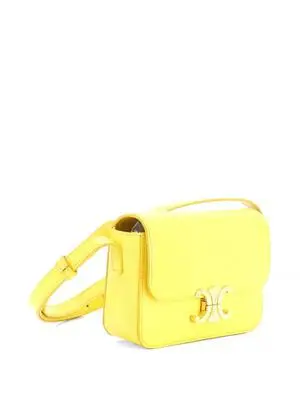 Celine Triomphe Shoulder Bag Smooth Calfskin Nano Crossbody Bag - Yellow