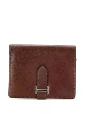 Hermès Bearn Wallet Tadelakt Compact Small Wallets - Brown