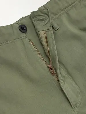 SLOWEAR Straight-leg Cotton And Linen-blend Cargo Shorts - Green