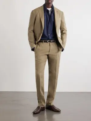 Canali Kei Linen Suit Jacket