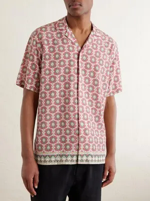 Orlebar Brown Maitan Passetto Camp-collar Printed Lyocell Shirt