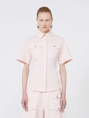 Max Mara Slim-fit Bull Denim Shirt - Pink