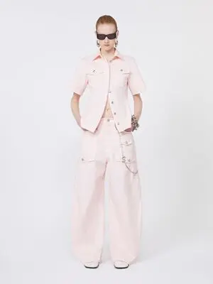 Max Mara Slim-fit Bull Denim Shirt - Pink