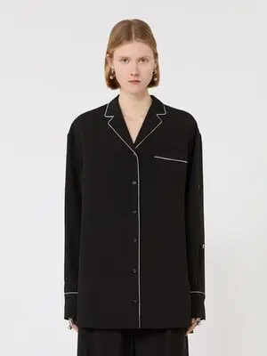 Max Mara Satin Overshirt - Black