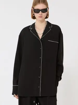 Max Mara Satin Overshirt - Black